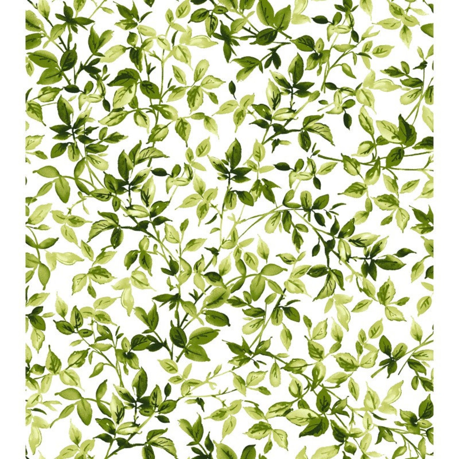 Bloom on Green Leaves Fabric MAS10074-UW Green Leaves Leaf - Etsy