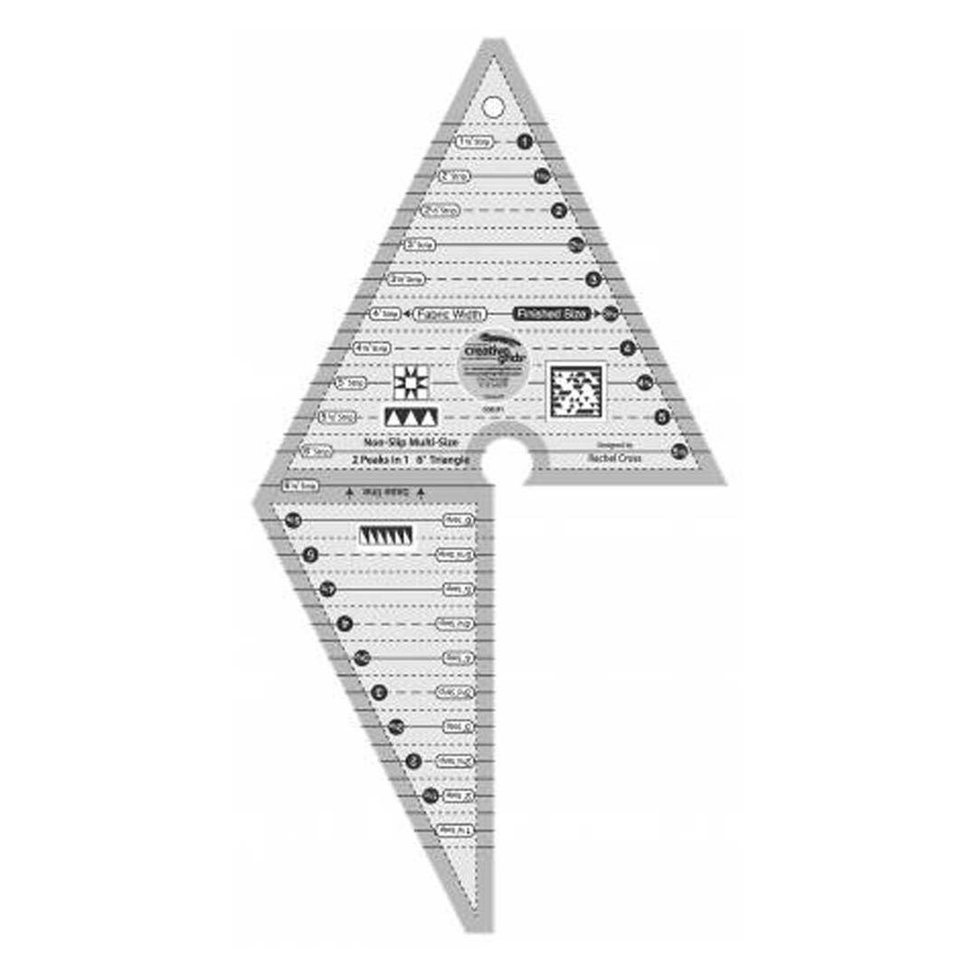 2 Peaks in 1 Triangle Tool, Creative Grids CGR2P1, Multi Size Triangle ...
