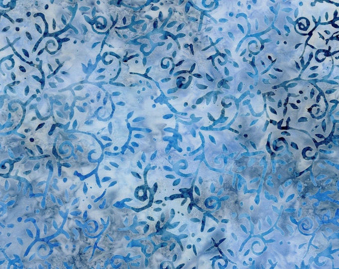 Blue Batik Fabric, Blue Moon B8183 Lake, Timeless Treasures, Tonga ...