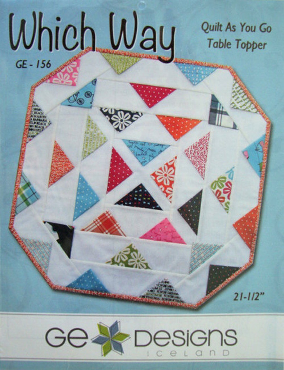 Which Way Table Topper Quilt Pattern GE156 Charm Pack - Etsy