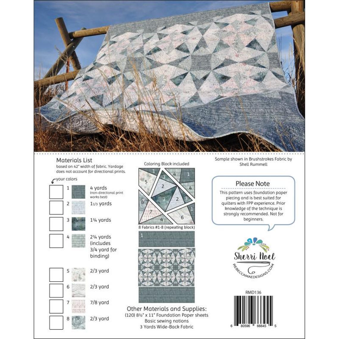 Moonlight Quilt Pattern, Rebecca Mae Designs RMD136, Yardage Friendly ...