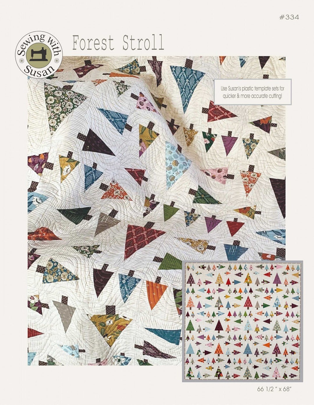 Forest Stroll Quilt Pattern, Suzn Quilts SUZ334, Fat Eighths Eights F8 ...