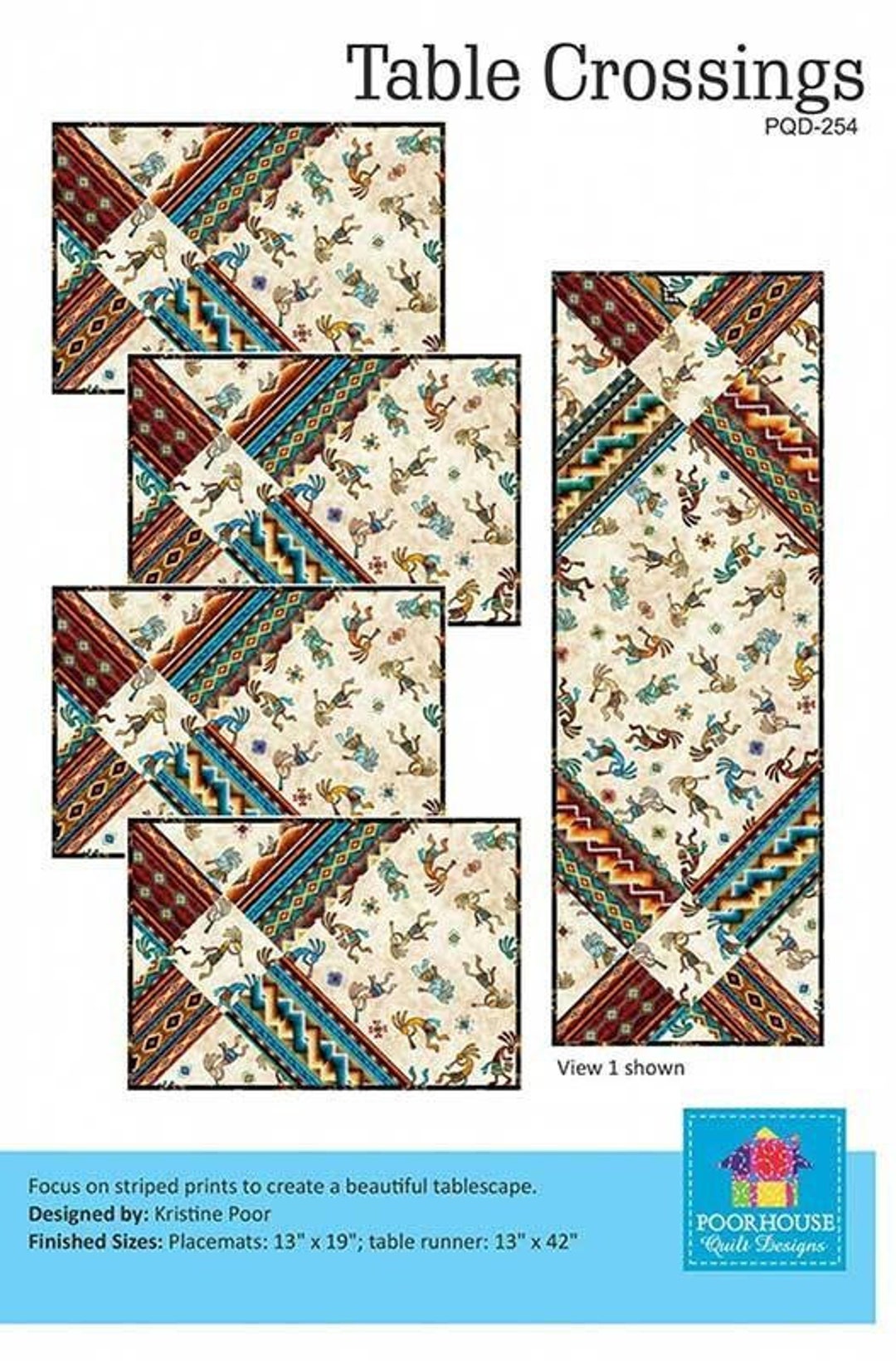 Table Crossings Quilt Pattern, Poor House Quilt Designs PQD-254, Place ...