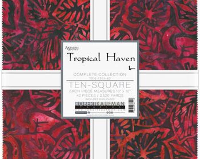 Lavendin Stack, Island Batik, 10" Precut Fabric Squares, Teal Purple ...