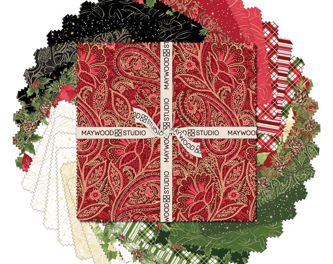 Harvest Rose FLANNEL Layer Cake, SQ-MASHARO, Autumn Fall Floral Layer ...