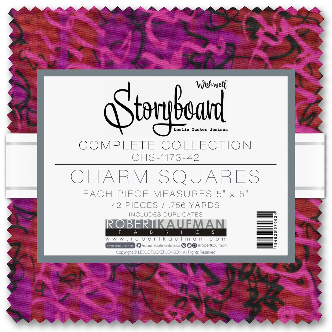 Storyboard Charm Pack Fabric, CHS-1173-42, 5 Inch Precut Fabric Squares ...