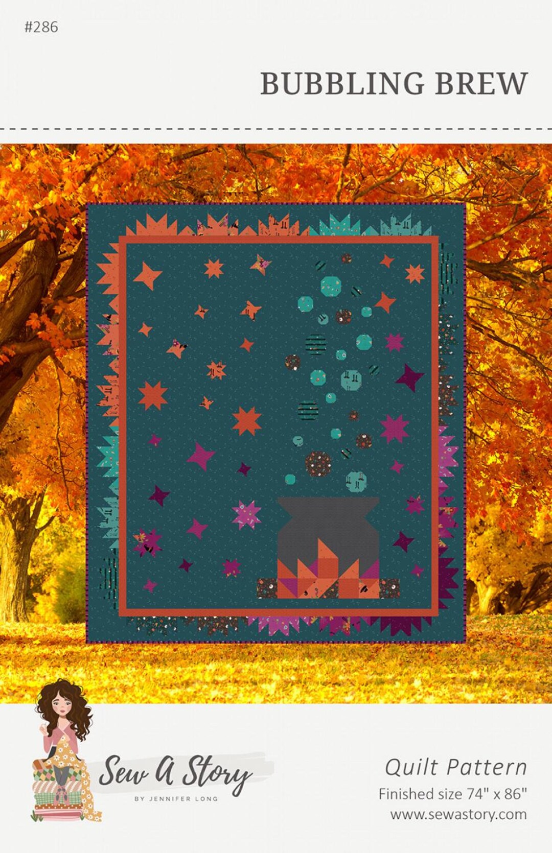 Bubbling Brew Quilt Pattern, Sew A Story 286, Fat Quarter FQ Friendly ...