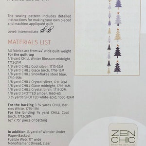 Those Trees 2 Quilt Pattern, Zen Chic TT2QP, Modern Christmas Xmas Tree ...