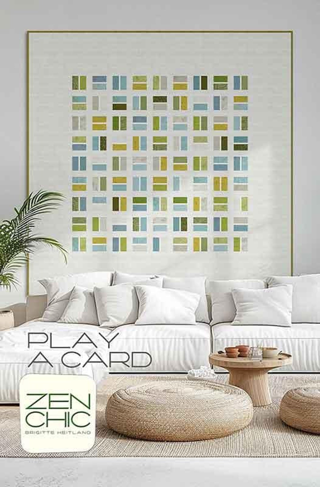 Play a Card Quilt Pattern, Zen Chic ZCPCQP, Charm Pack Friendly Modern ...