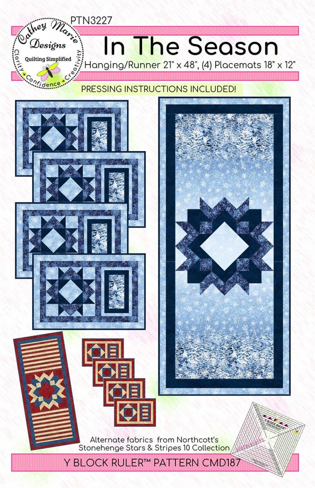In the Season Table Runner Place Mats Quilt Pattern, Cathey Marie ...