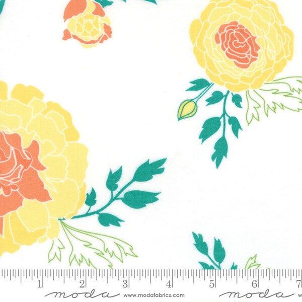 Yellow Floral Fabric - Etsy