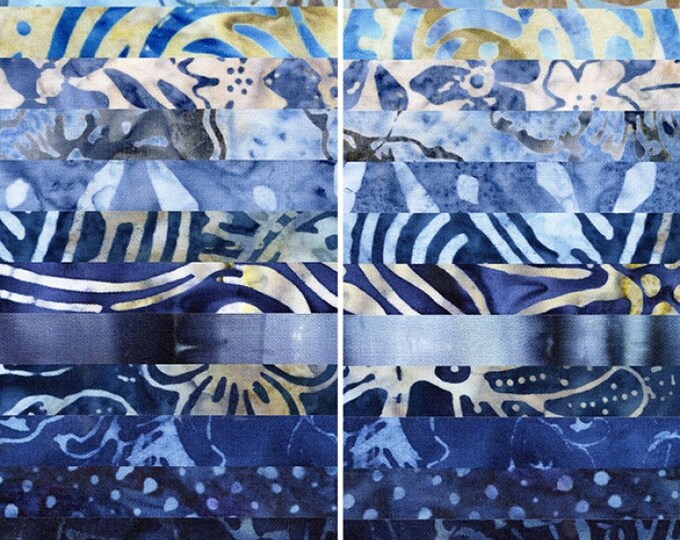 Eclipse 2.5" Strips, Timeless Treasures Treat Strip40 Eclipse, Tonga ...