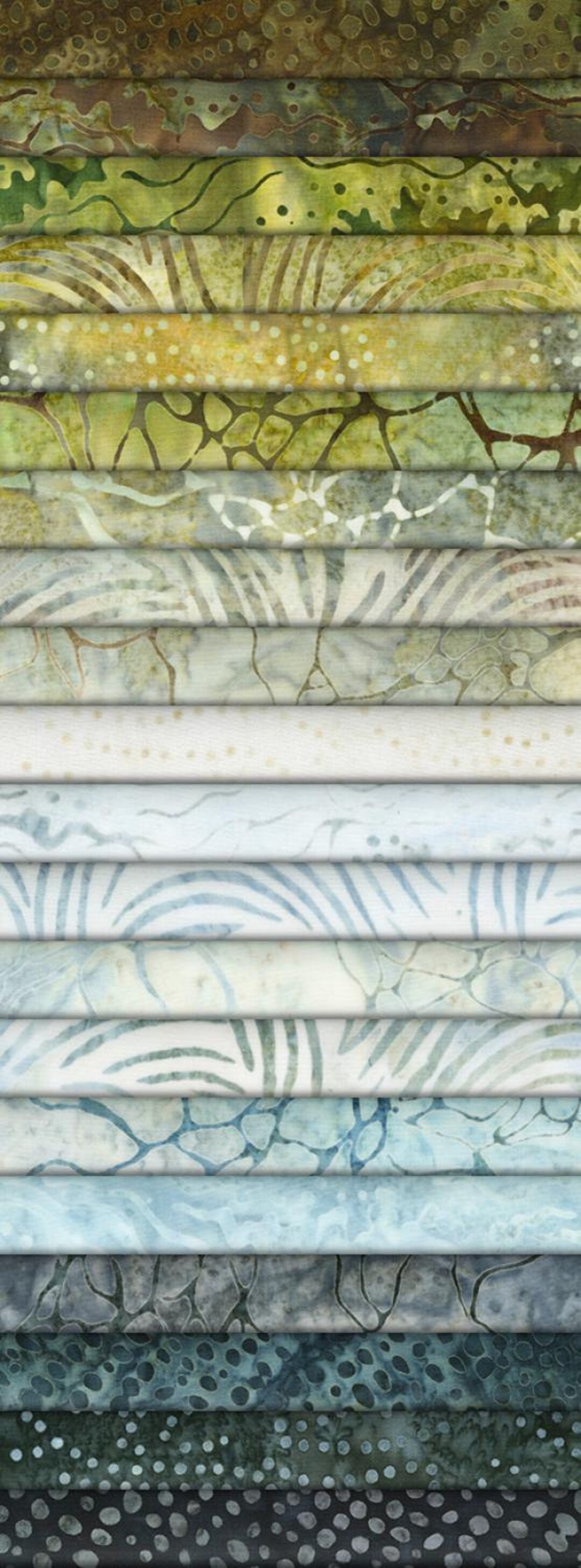 Artisan Batiks Patterns in Nature Roll Up, Robert Kaufman RU-1276-40, 2 ...