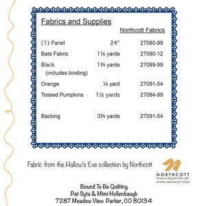 Batty Night Quilt Pattern, Bound to Be Quilting PTN3245 BTBQ419, 24 ...