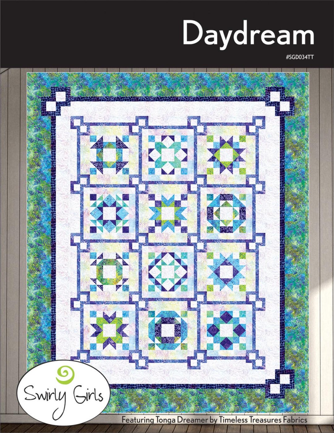 Daydream Sampler BOM Quilt Pattern, Swirly Girls Design SGD034TT, Yardage Friendly Sampler Quilt ...