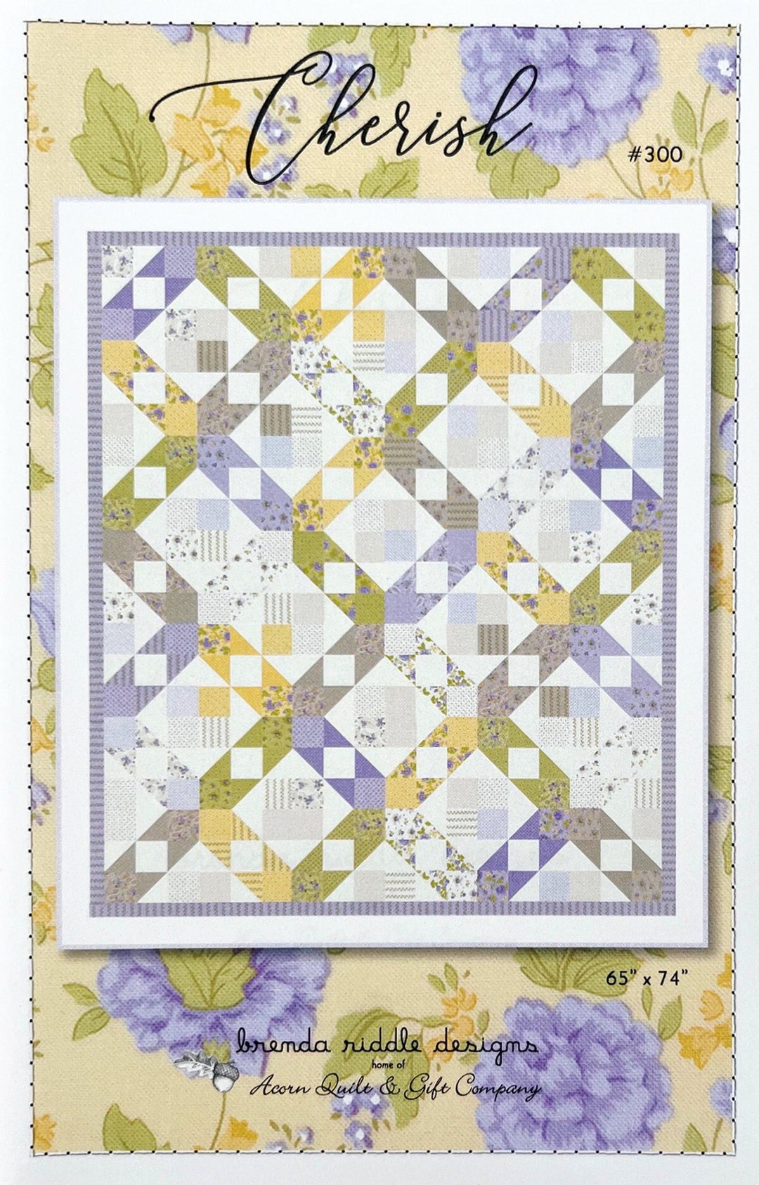 LAST CALL Cherish Quilt Pattern, Acorn Quilt and Gift AQG300, Fat Eighths Friendly, Patchwork ...