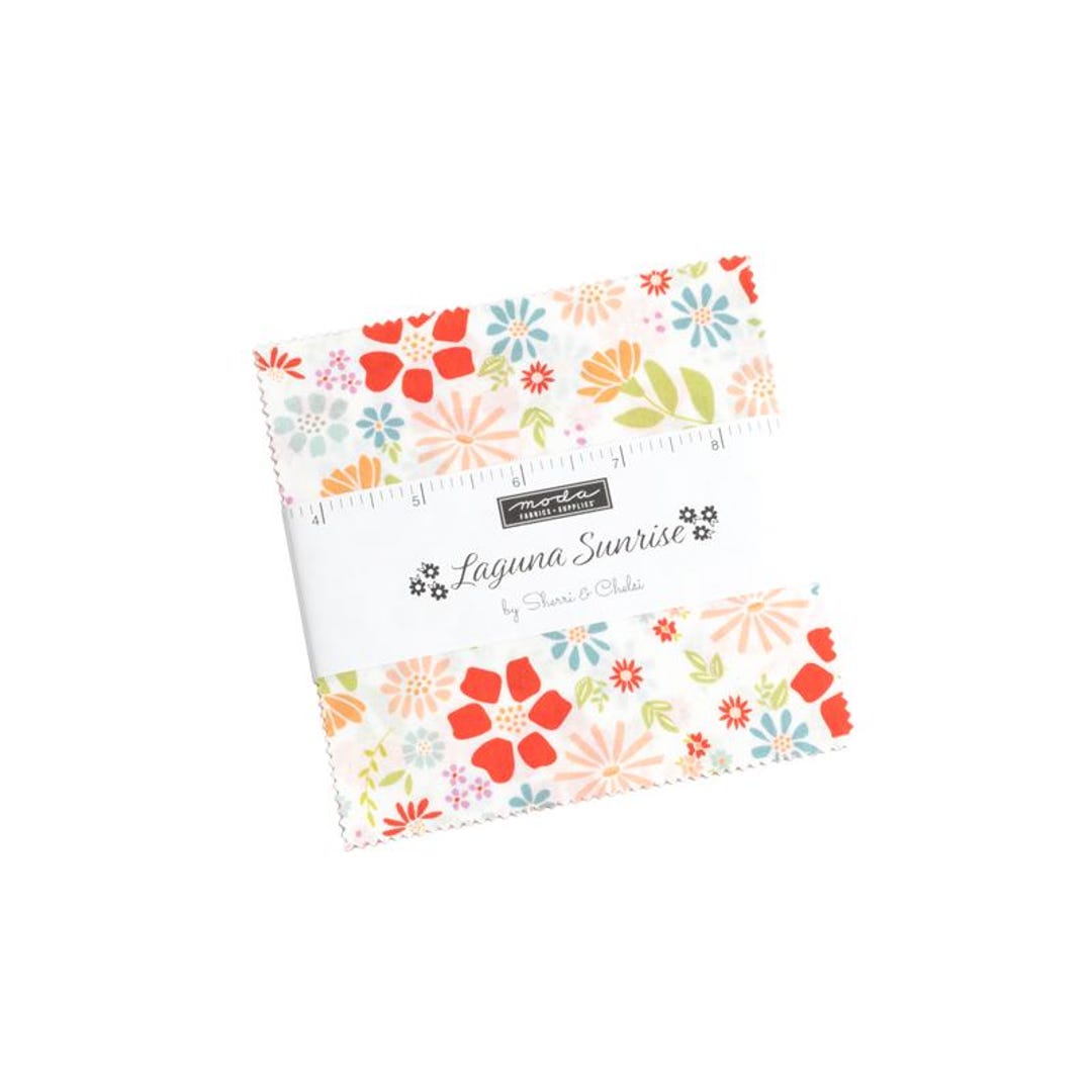 Laguna Sunrise 5" Charm Pack, Moda 37680PP, Modern Floral Quilt Fabric ...