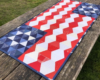Crazy Christmas Trees Quilted Table Runner Pattern Cut Loose Press ...