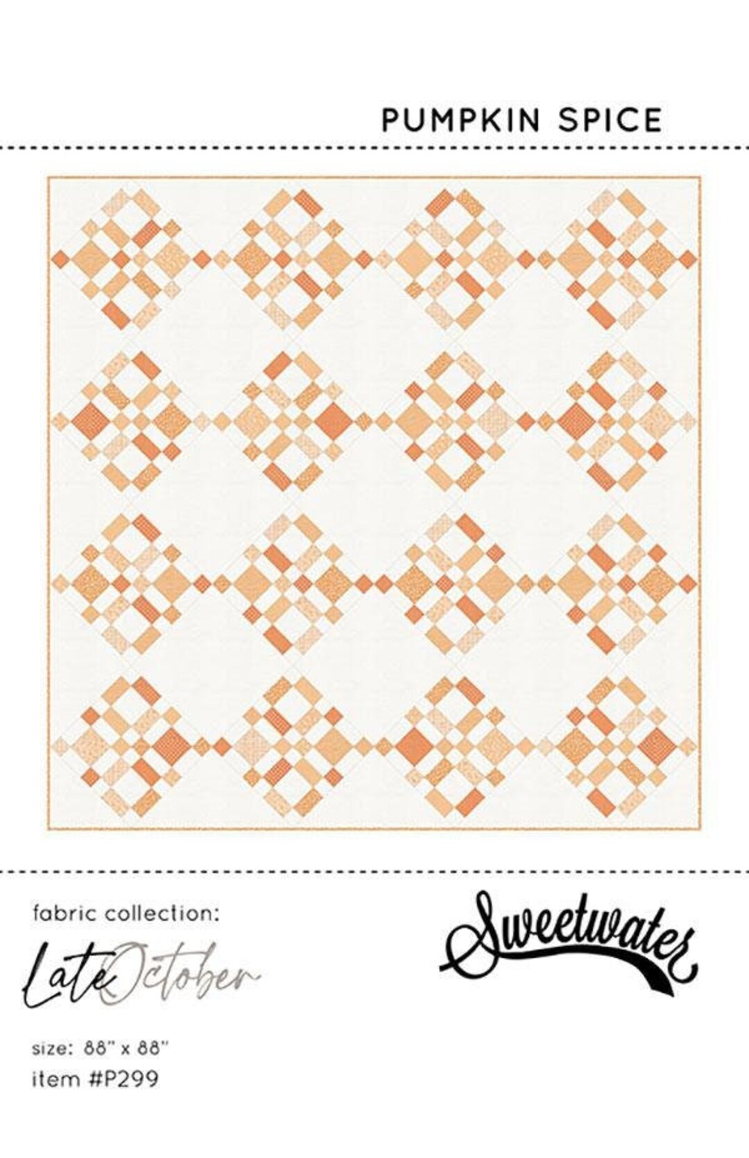 Pumpkin Spice Quilt Pattern, SWP229, Yardage Friendly, Oversized Throw ...