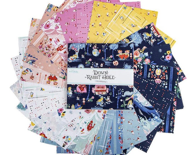 Down the Rabbit Hole 10" Stacker, Riley Blake 10-12940-42, Alice in ...