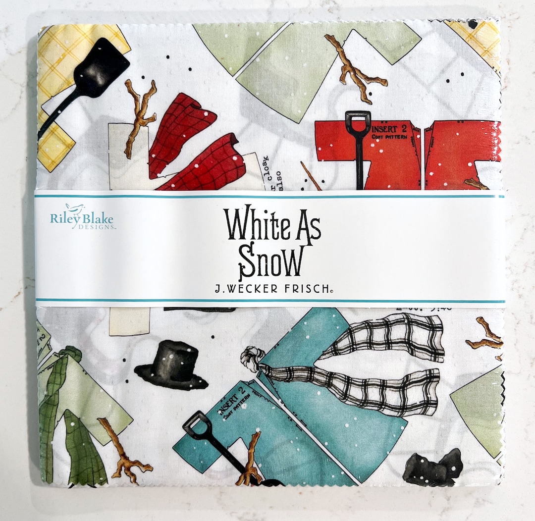 White as Snow 10 Stack Layer Cake Fabric, Riley Blake 10-13550-42, 10 ...