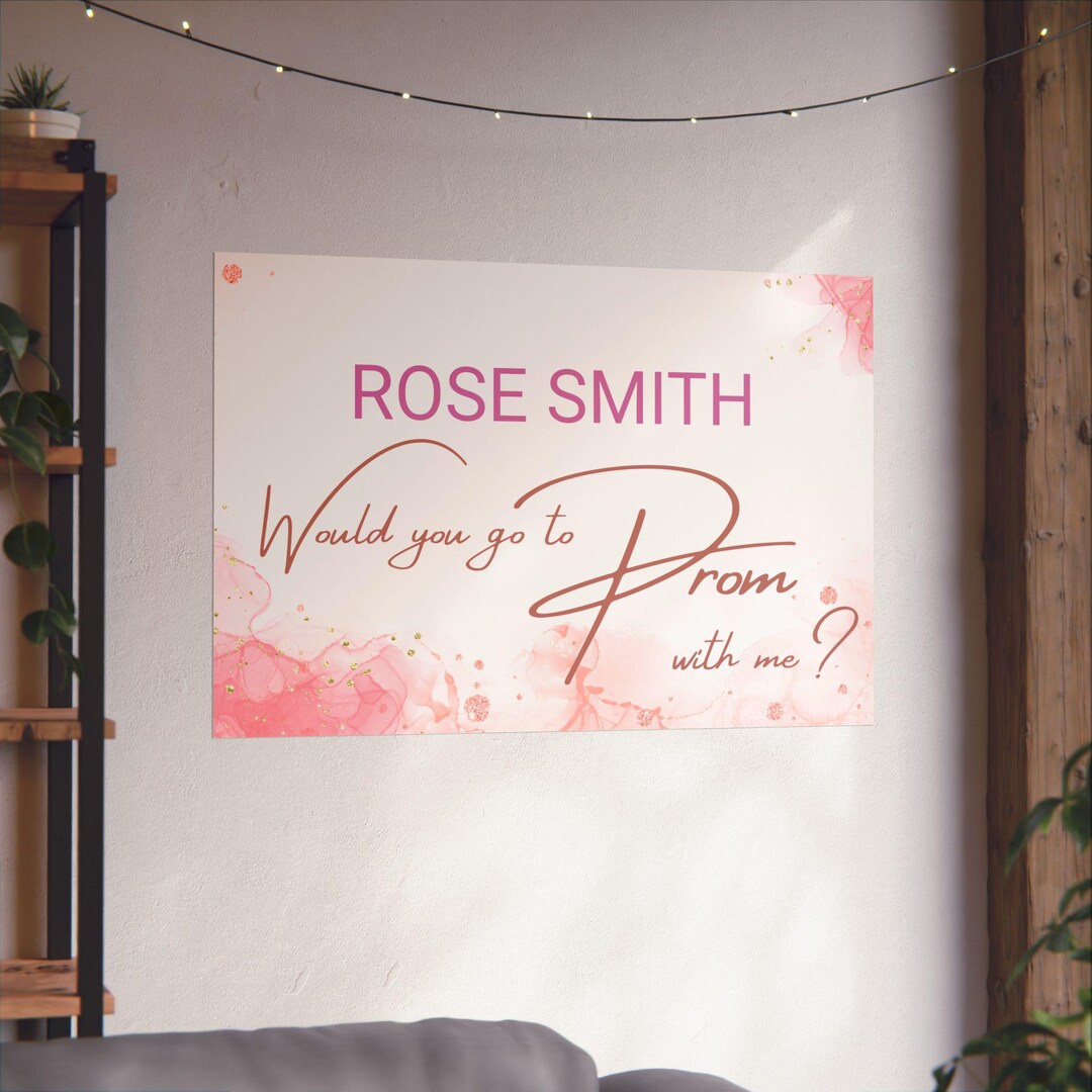 Personalized Prom Sign/poster, "will You Come to Prom With Me?" Custom ...