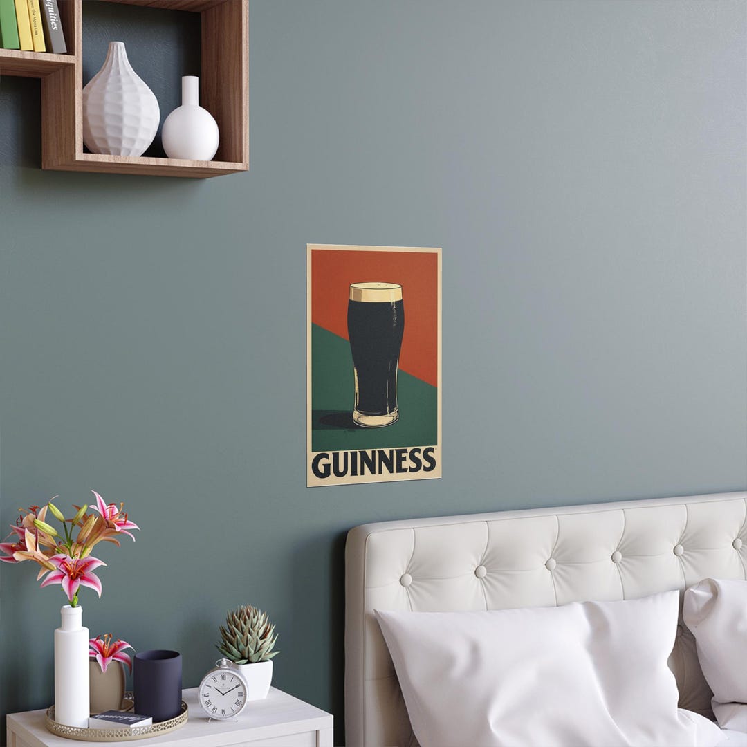 Modern Guiness Poster Design, Wall Art Print, Indoor Outdoor Poster ...