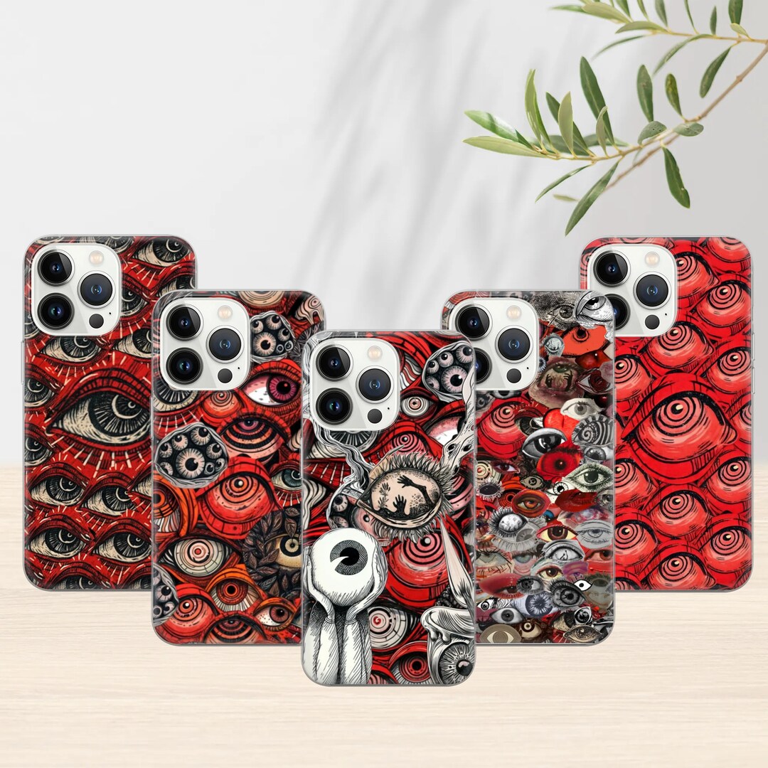 Gore Eyeball Phone Case Creepy Eyes Cover for iPhone 16 Pro, 15, 14, 13 ...