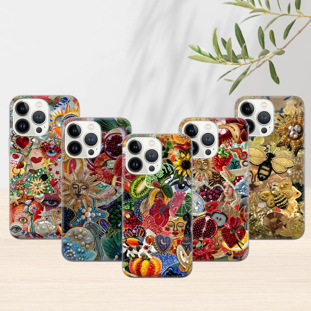 Vintage Phone Case Mosaic Sun Cover for iPhone 16 Pro, 15, 14, 13, 12 ...