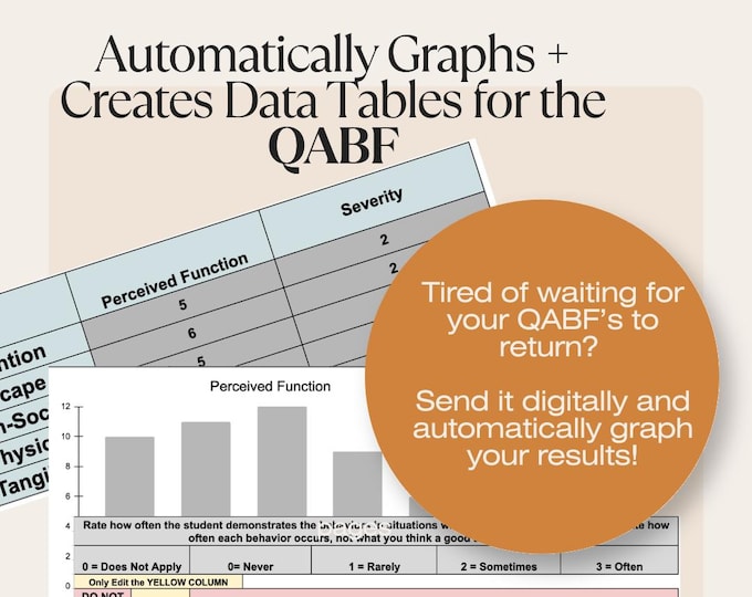 QABF Excel and Numbers Spreadsheet-automatically Score and Graph ...