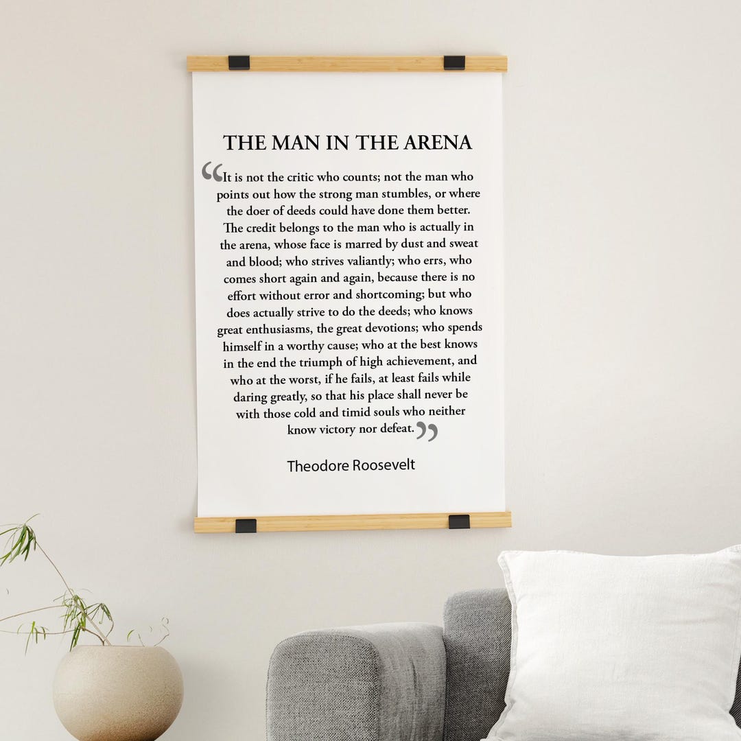 The Man in the Arena Hanging Canvas, Canvas Prints, Wall Art Decor ...
