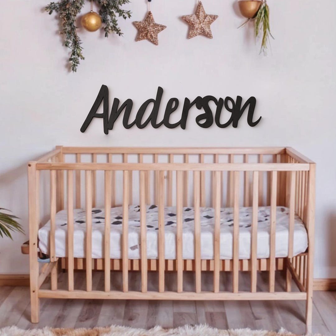 Personalized Large Baby Name Wall Art, Above Crib Name Sign, Wood Wall ...