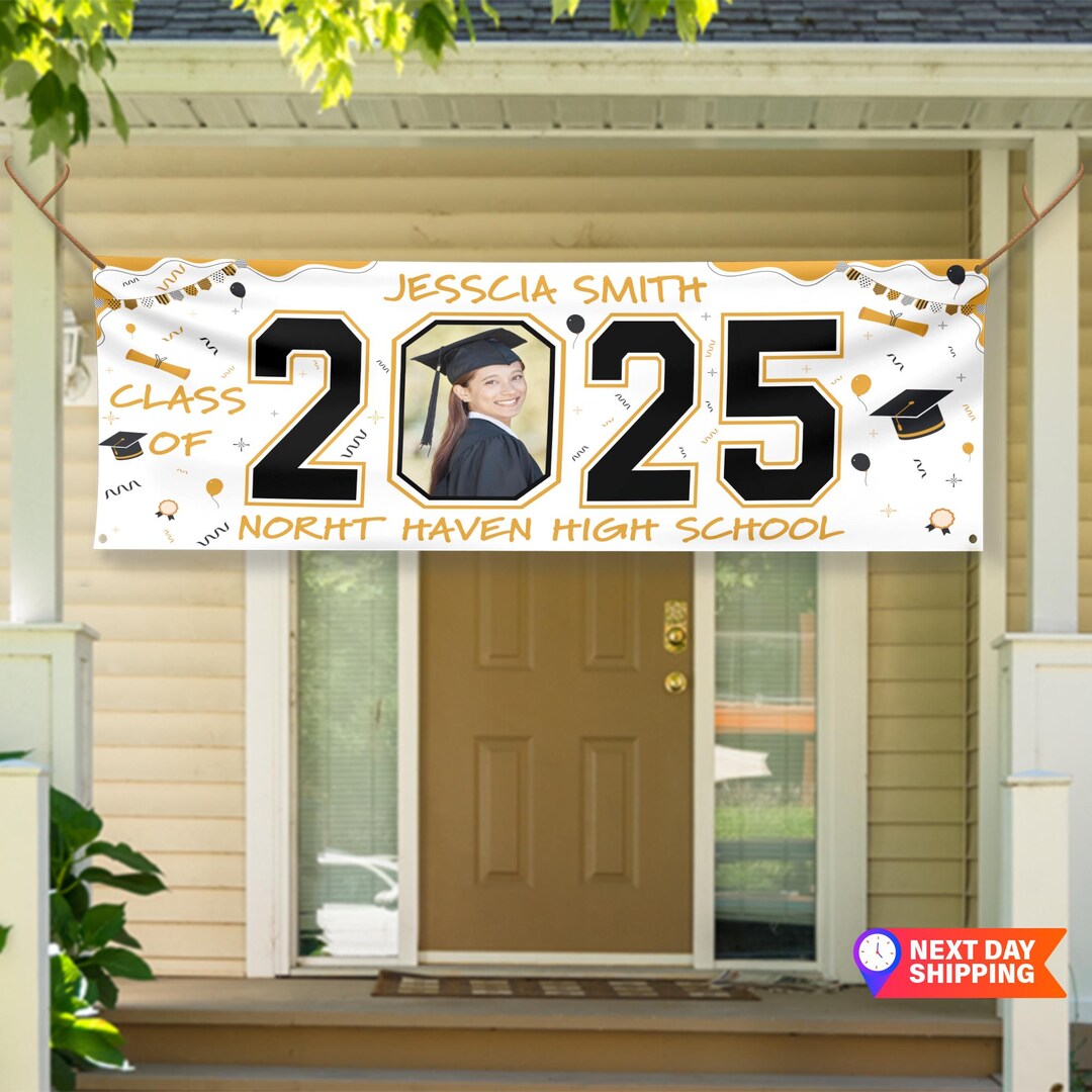 Custom Graduation Banner, Graduation Announcement, Personalized ...