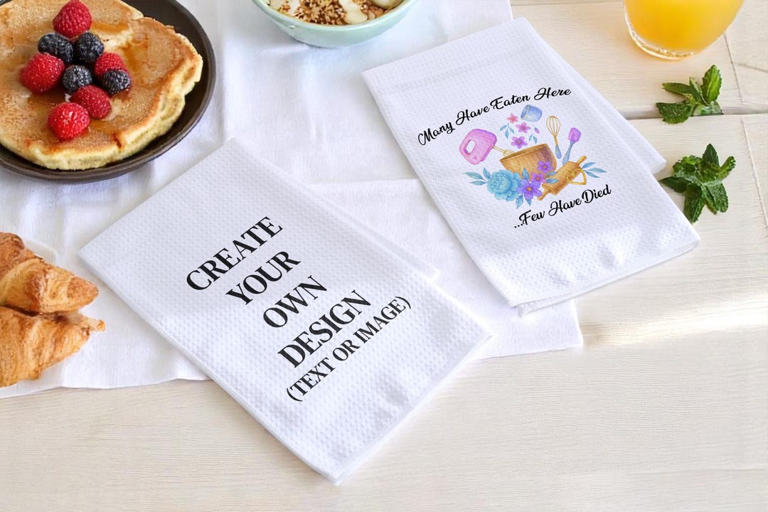 Create Your Own Design Kitchen Towel, Custom Photo Printed Dish Towel ...