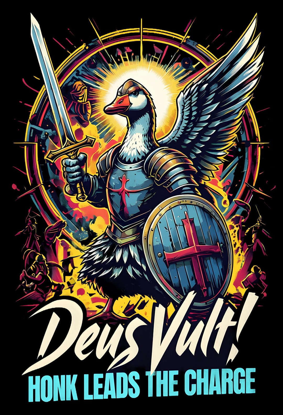 Heroic Armored Goose Digital Download, Action Fantasy Artwork ...