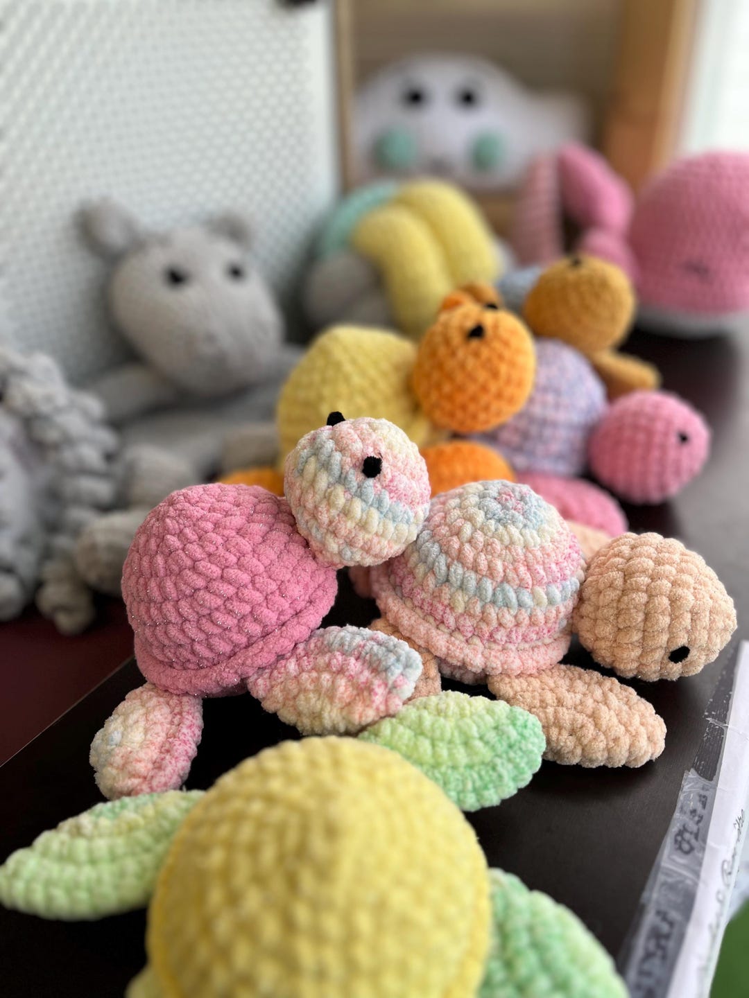 Handmade Crochet Mini Turtle - Customizable - Etsy