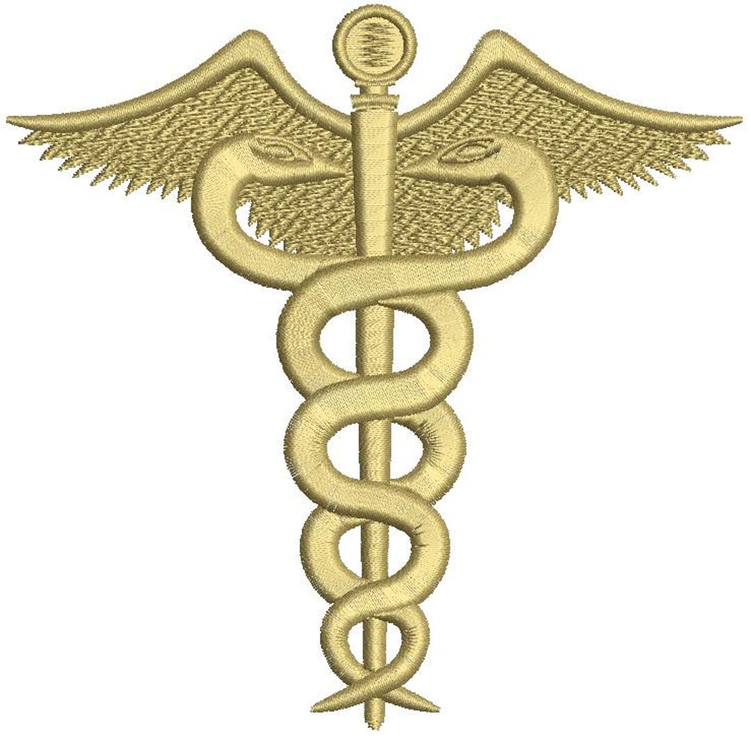 Caduceus Embroidery, Medical Pattern Machine Embroidery Design ...