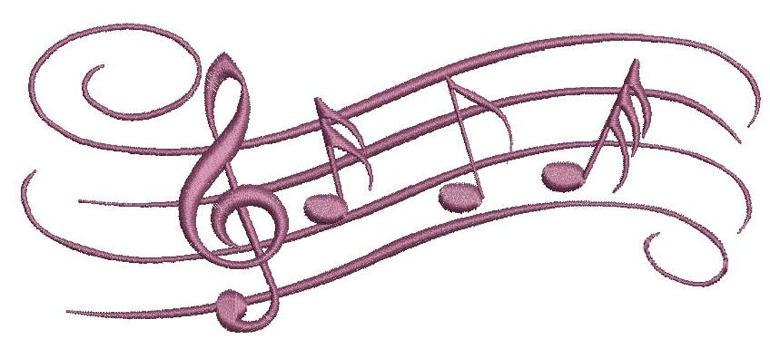 Musical Notes Machine Embroidery Design – Instant Download - Etsy