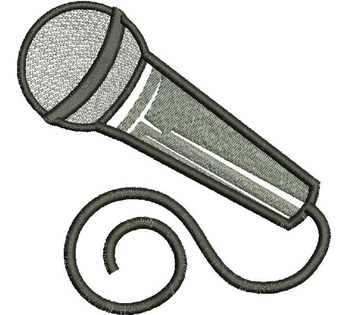 Microphone Machine Embroidery Design, Instantly Download - Etsy