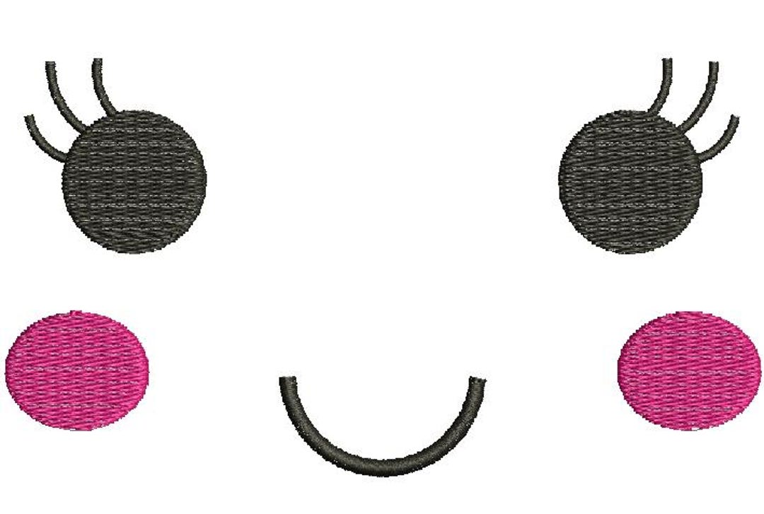 Doll Face Machine Embroidery Design – Instant Download - Etsy