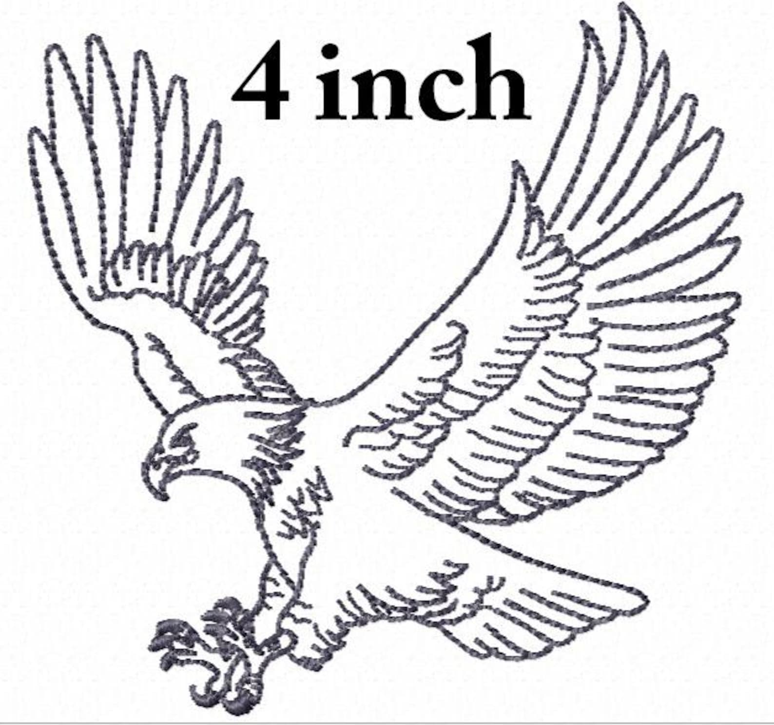 American Bald Flying Eagle Machine Embroidery Designs, Instantly ...