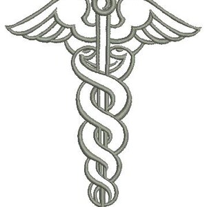 Caduceus Embroidery, Medical Pattern, Healthcare Design Embroidery ...
