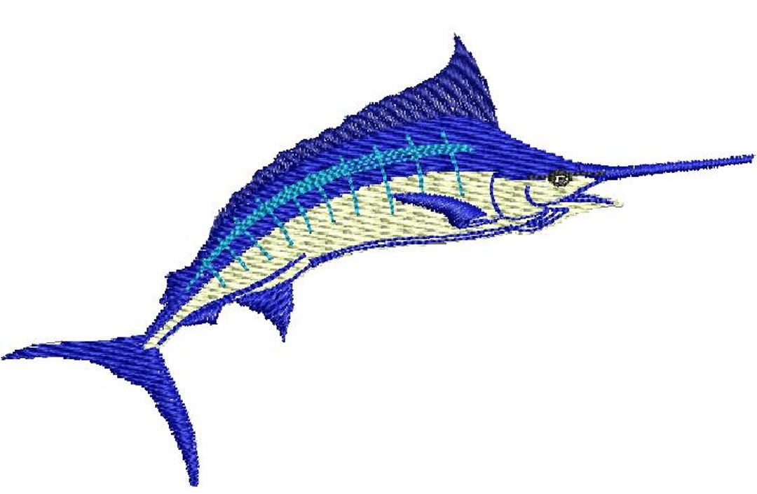 Blue Marlin Machine Embroidery Designs, Instantly Download - Etsy