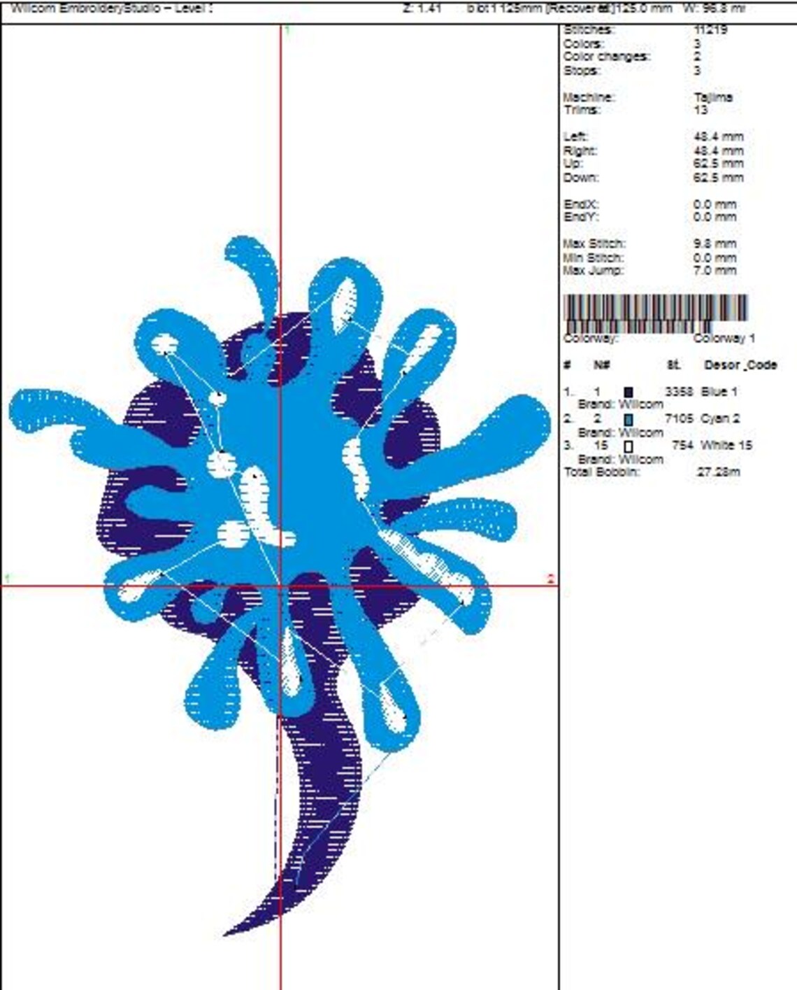 SPLASH Embroidery Design. Blot Embroidery Design. Paint Blot Embroidery ...