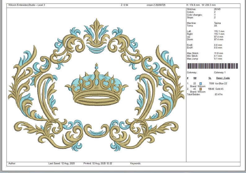 Baroque Monogram Frame Machine Embroidery Designs, Instantly Download ...