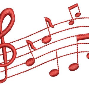 Musical Notes Machine Embroidery Designs Floral Machine Embroidery ...