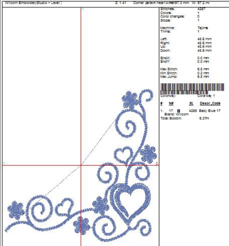 Corner Pattern Heart Machine Embroidery Designs, Instantly Download - Etsy