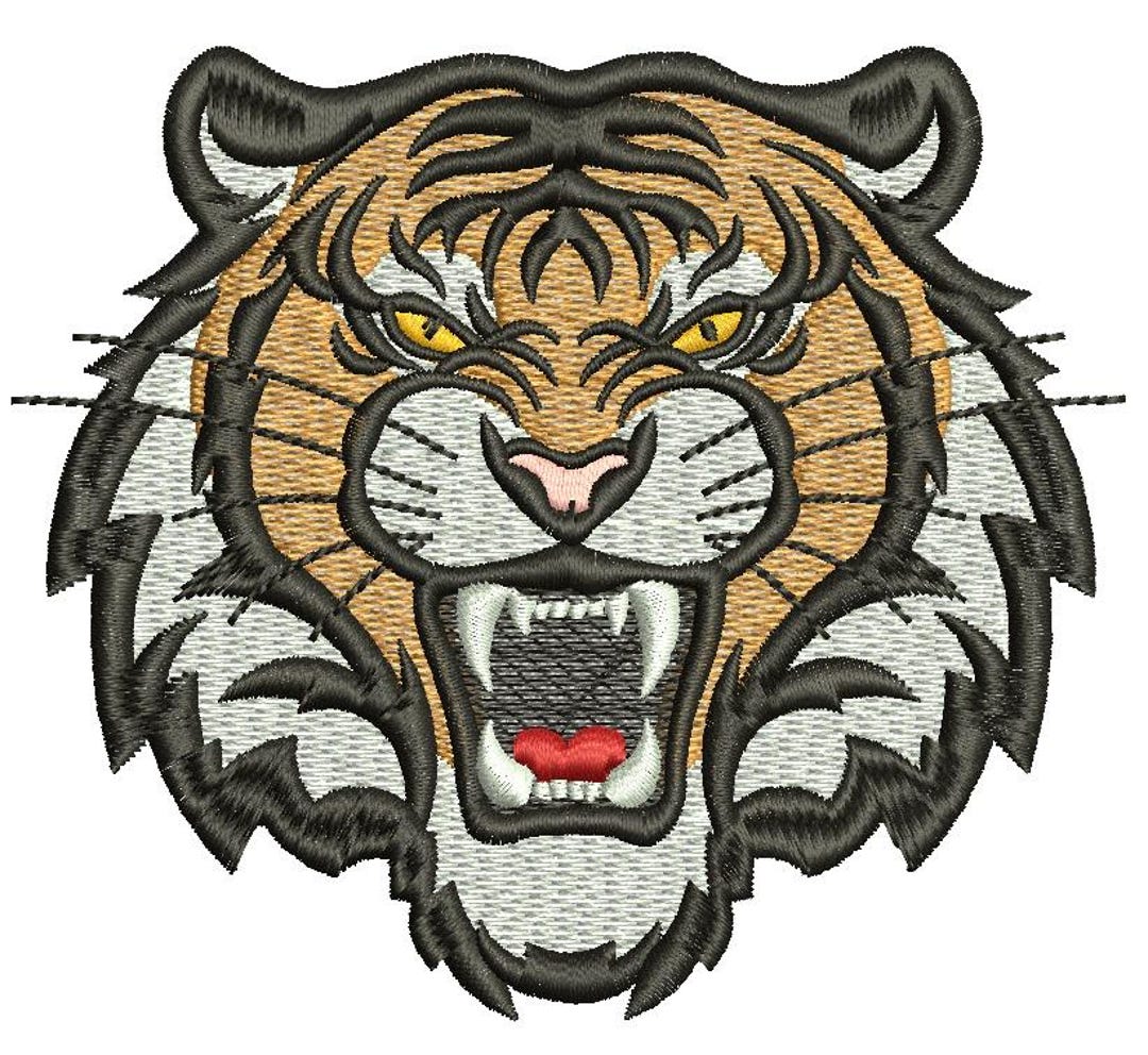 Grinning Angry Tiger Machine Embroidery Designs, Instantly Download ...