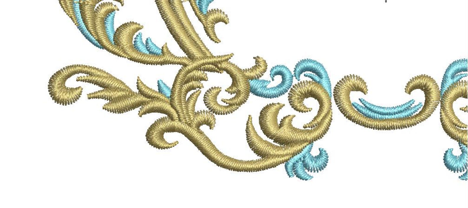 Baroque Monogram Frame Machine Embroidery Designs, Instantly Download ...