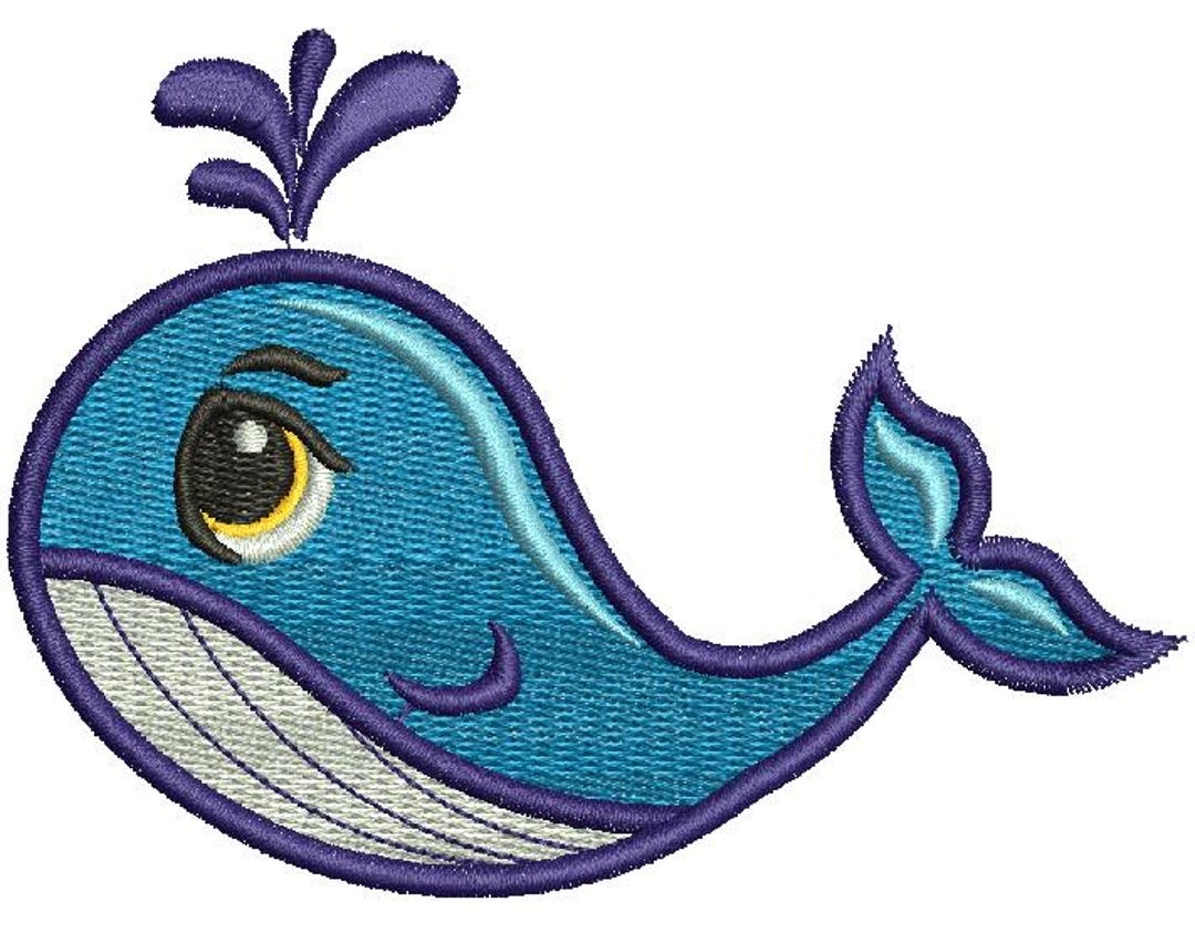 Whale Machine Embroidery Design, Instantly Download - Etsy